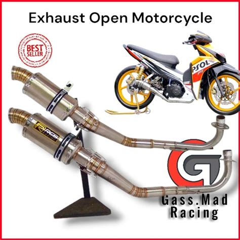 Jual Rcb Ekzos Exhaust Open Ekzos Motorcycle Wave100 110 125 Dash Srl Mr1 Kriss Ct100 Smash