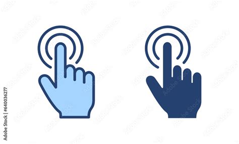 Hand Cursor Icon Vector Cursor Sign And Symbol Hand Cursor Icon Clik Stock Vector Adobe Stock