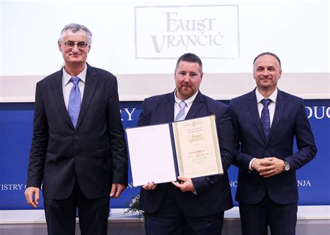 Darjan Vlahov Dobitnik Godišnje Nagrade Tehničke Kulture Faust Vrančić