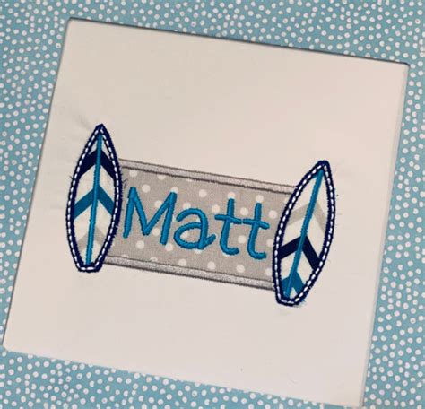 Surfboard Nameplate Applique Design Pineapple Design