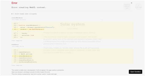 Solar System Codesandbox