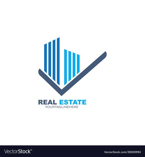 Real Estate Modern City Building Template Vector Image