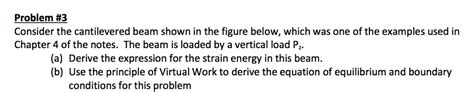 Solved Problem 3 Consider The Cantilevered Beam Shown In Chegg