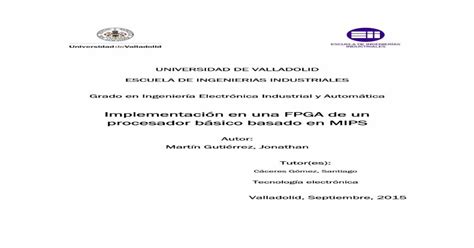 implementación en una fpga de un procesador básico …uvadoc uva es