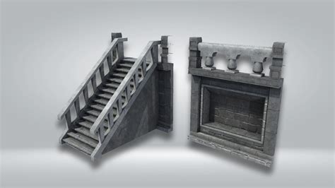Underground Dungeon Wall Stair Filebase For Unity