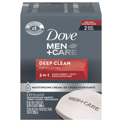 Save On Dove Mencare Deep Clean Body And Face Soap Bars 2 Ct Order