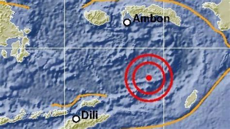 Foto Gempa Magnitudo Guncang Laut Banda Tidak Berpotensi Tsunami