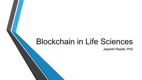 Blockchain In Life Sciences Ppt