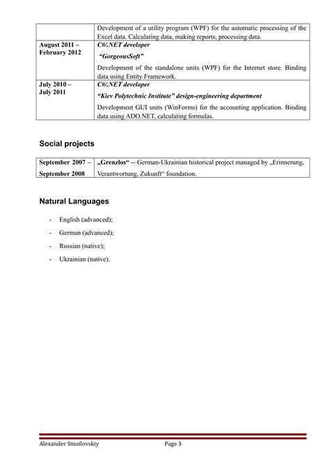 Cv Csharp Developer Doc