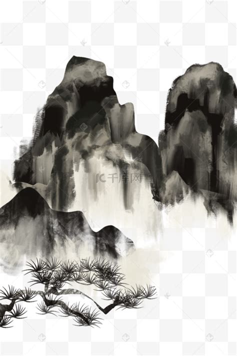 中国风墨山图片 中国风墨山图片素材免费下载 千库网
