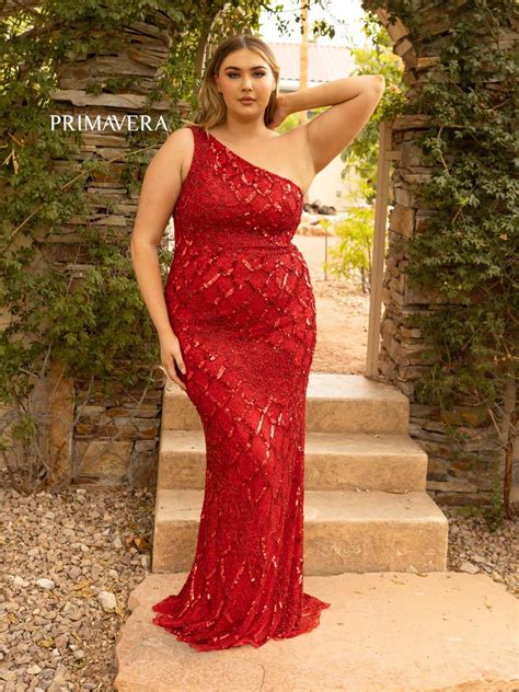 Plus Size Red Lace Wedding Dress