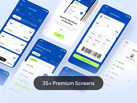 航班预订应用程序ui Uikit套件 D749大叔资源库