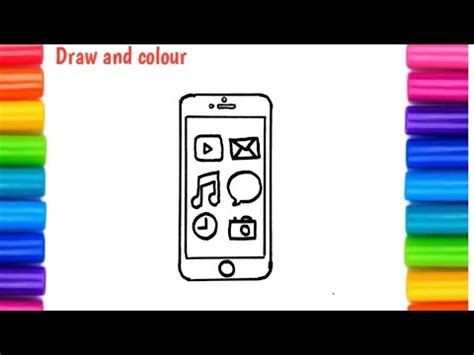 Mobile Phone Drawing Easy How To Draw A Phone Drawing Step By Step