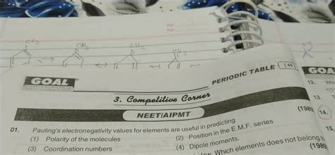 01 Paulings Electronegativity Values For Elements Are Useful In Predict