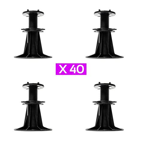 Lot De 40 Plots Réglables 160 à 260 Mm Pour Terrasse Dalle Verindal