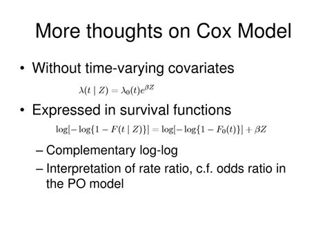 Ppt A Proportional Odds Model With Time Varying Covariates Powerpoint