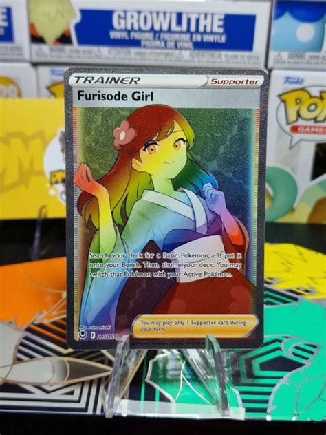 Carta Pokemon Furisode Girl Full Art Hyper Eng Nm 205195 Silver