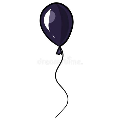 Black Ballon Festive Balloon Vector Illustration Eps10 Stock Vector