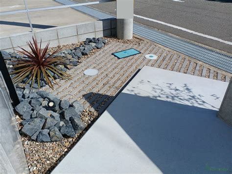 斜めのファサード 施工事例Draw Garden 株式会社北陸園芸 石川県金沢市能美市など加賀地方を中心にエクステリア