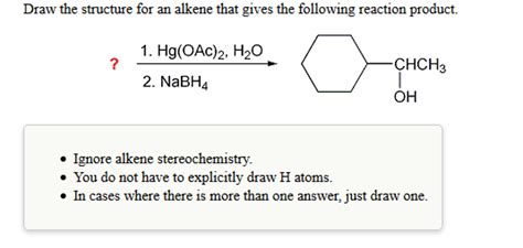Solved Draw The Structure For An Alkene That Gives The Chegg