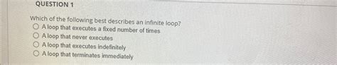 Solved QUESTION 1Which Of The Following Best Describes An Chegg