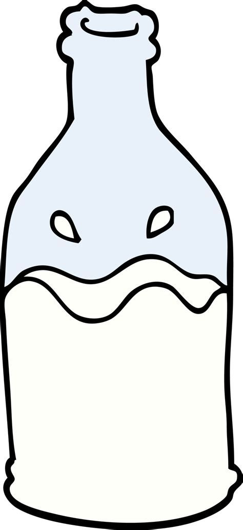 Cartoon Doodle Milk Bottle 45008596 Png