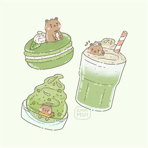 Matcha Bear Custom Sticker Set By A Muii