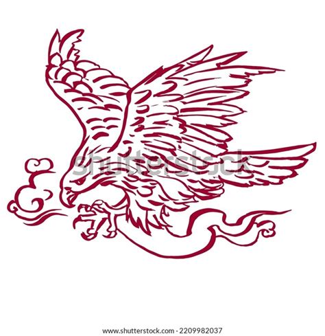 Abstract Red Eagle Vector Card Decoration Stock Vector Royalty Free