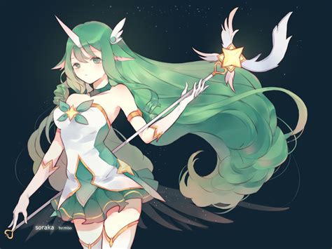 Soraka And Star Guardian Soraka League Of Legends Drawn By Misononeko