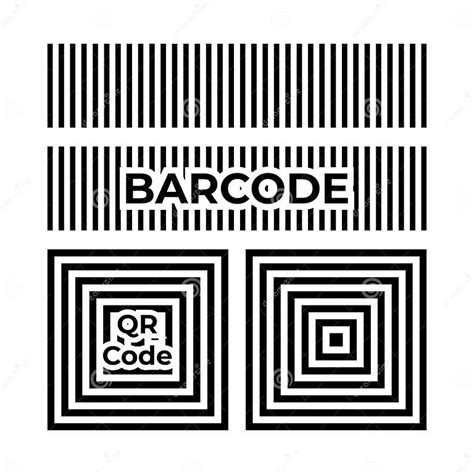 Sample Dummy Qr Code And Barcode Stock Illustration Illustration Of