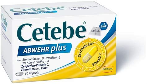 Cetebe Abwehr Plus Vitamin C Vitamin D3 Zink 60 Kapseln Pzn 02411150