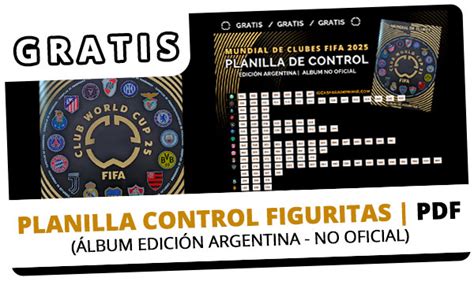 Planilla De Control Para El Álbum Del Mundial De Clubes Fifa 2025 No