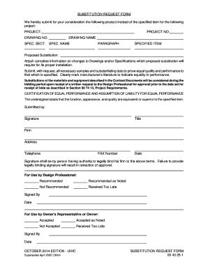 Fillable Online SUBSTITUTION REQUEST FORM Division 00 Fax Email Print