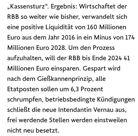 ÖRR Blog on Twitter Wirtschaftet der RBB so weiter wie bisher verwandelt sich eine positive