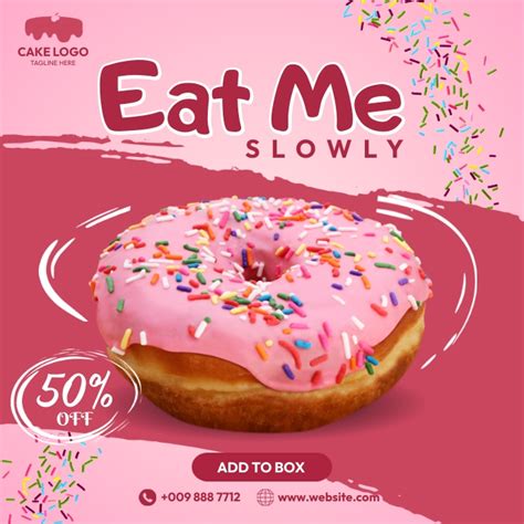 Pink Donut Template Postermywall