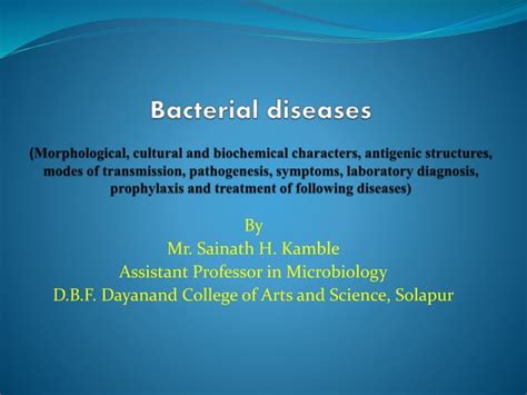 Bacterial Diseases Ppt