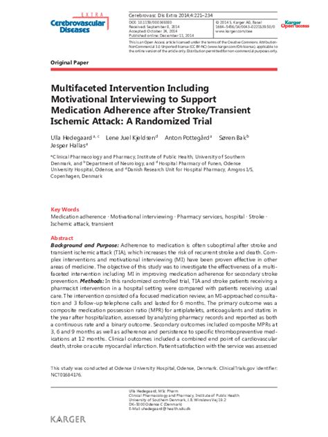 Pdf Multifaceted Intervention Including Motivational Interviewing To