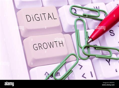 Handwriting Text Digital Growth Word For Early Stages Of Business