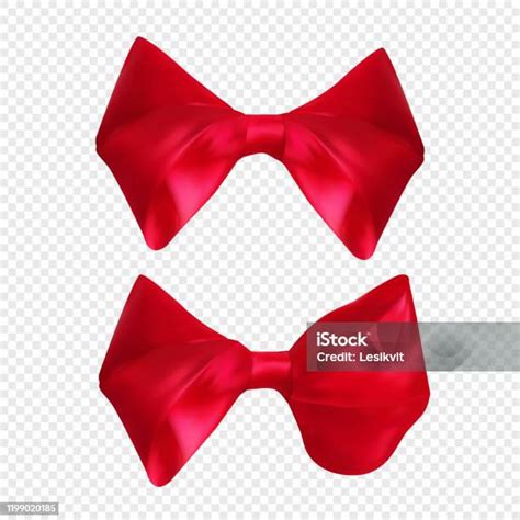 리본이 달린 빨간 선물 활 세트입니다 벡터 일러스트 레이션 Eps 10 3차원 형태에 대한 스톡 벡터 아트 및 기타 이미지 3차원 형태 개념 개체 그룹 Istock