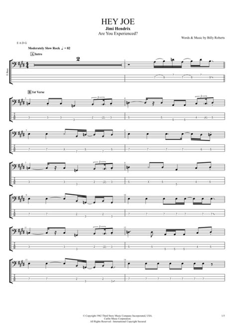 Hey Joe Tab By Jimi Hendrix Guitar Pro Full Score Mysongbook