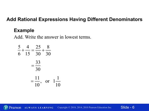 Section 14 4 Adding And Subtracting Rational Expressions Pptx