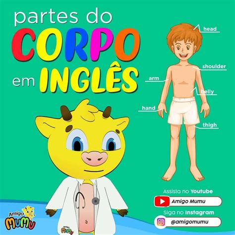 Partes do corpo humano em inglês Amigo Mumu