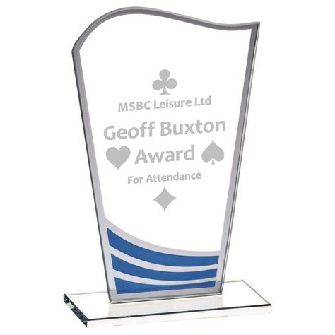 Budget Blue Presentation Glass Trophies By Onlinetrophies