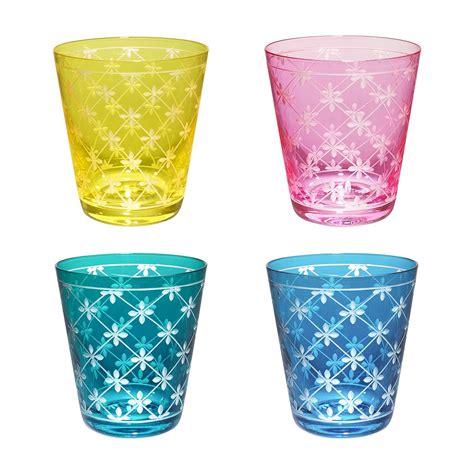 Set Of Eight Moser Cameo Crystal Cranberry Goblets With Acid Etched