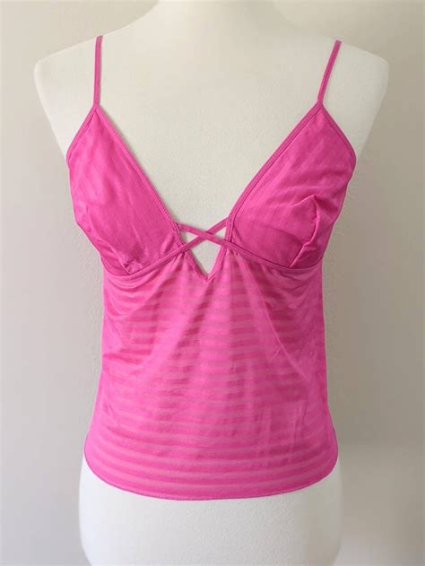 Pink Camisole Sheer Hot Pink Camisole Sheer Hot Pink Top Etsy