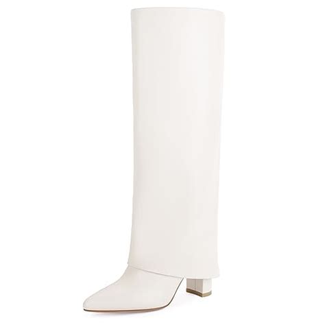 I Tested The Comfort And Style Of White Knee High Heeled Boots Heres