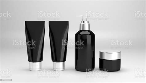화장품 포장 템플릿 광택 화이트 스튜디오 설정 3d 렌더리 0명에 대한 스톡 사진 및 기타 이미지 0명 3차원 형태