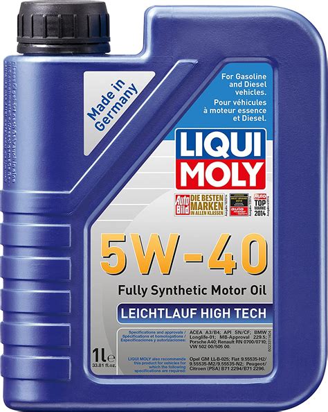 Liqui Moly 2331 Leichtlauf High Tech SAE 5W-40, 1 Liter Bottle | United ...