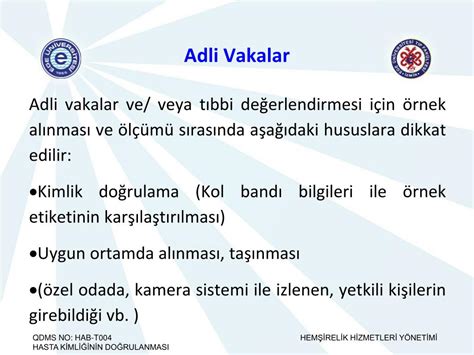 PPT HASTA KİMLİĞİNİN DOĞRULANMASI PowerPoint Presentation free download ID 5196293
