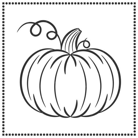 색칠을 위한 인쇄 가능한 귀여운 그림 호박 스케치 프리미엄 벡터